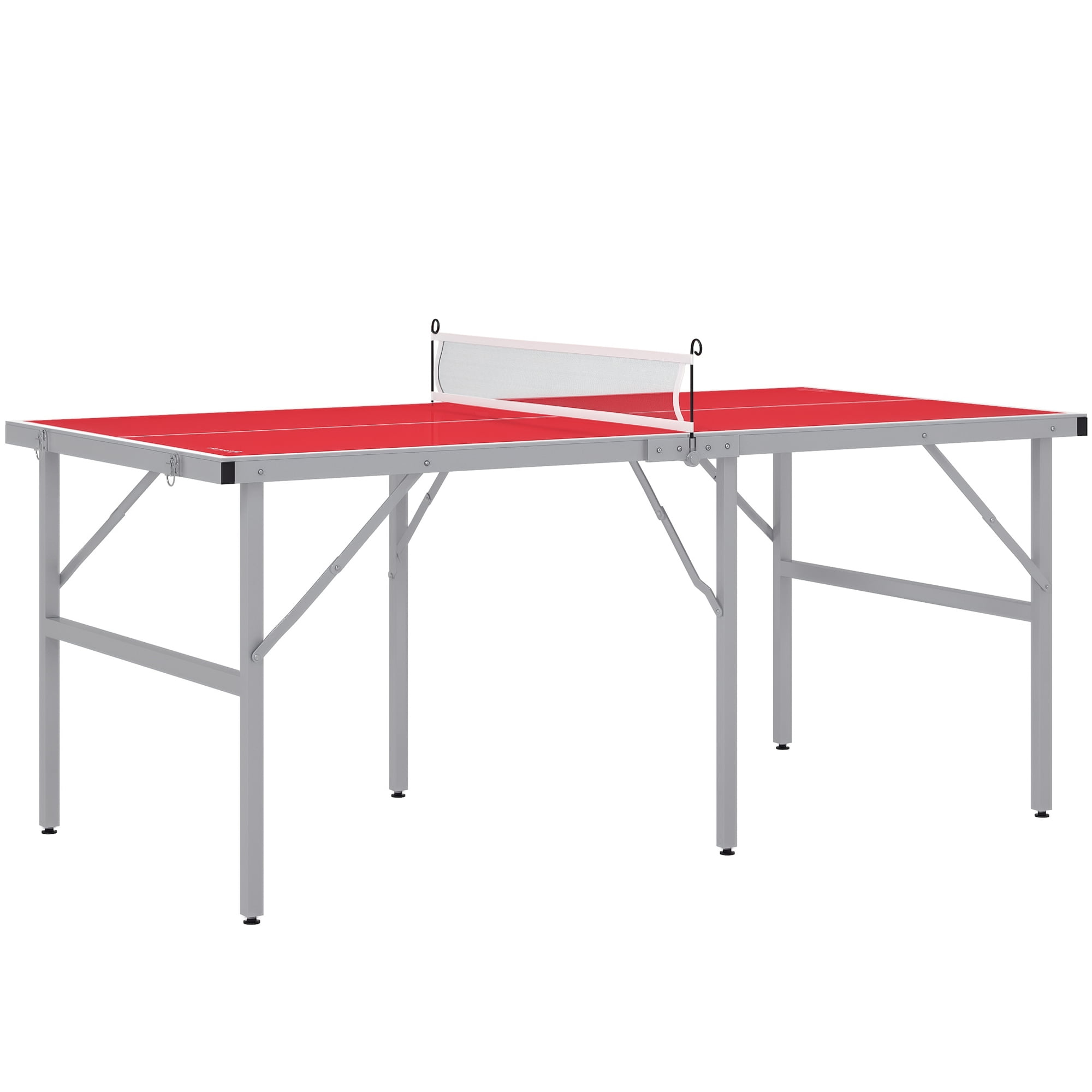 Soozier Mini Ping Pong Table Set for Outdoor and Indoor, Foldable Table ...