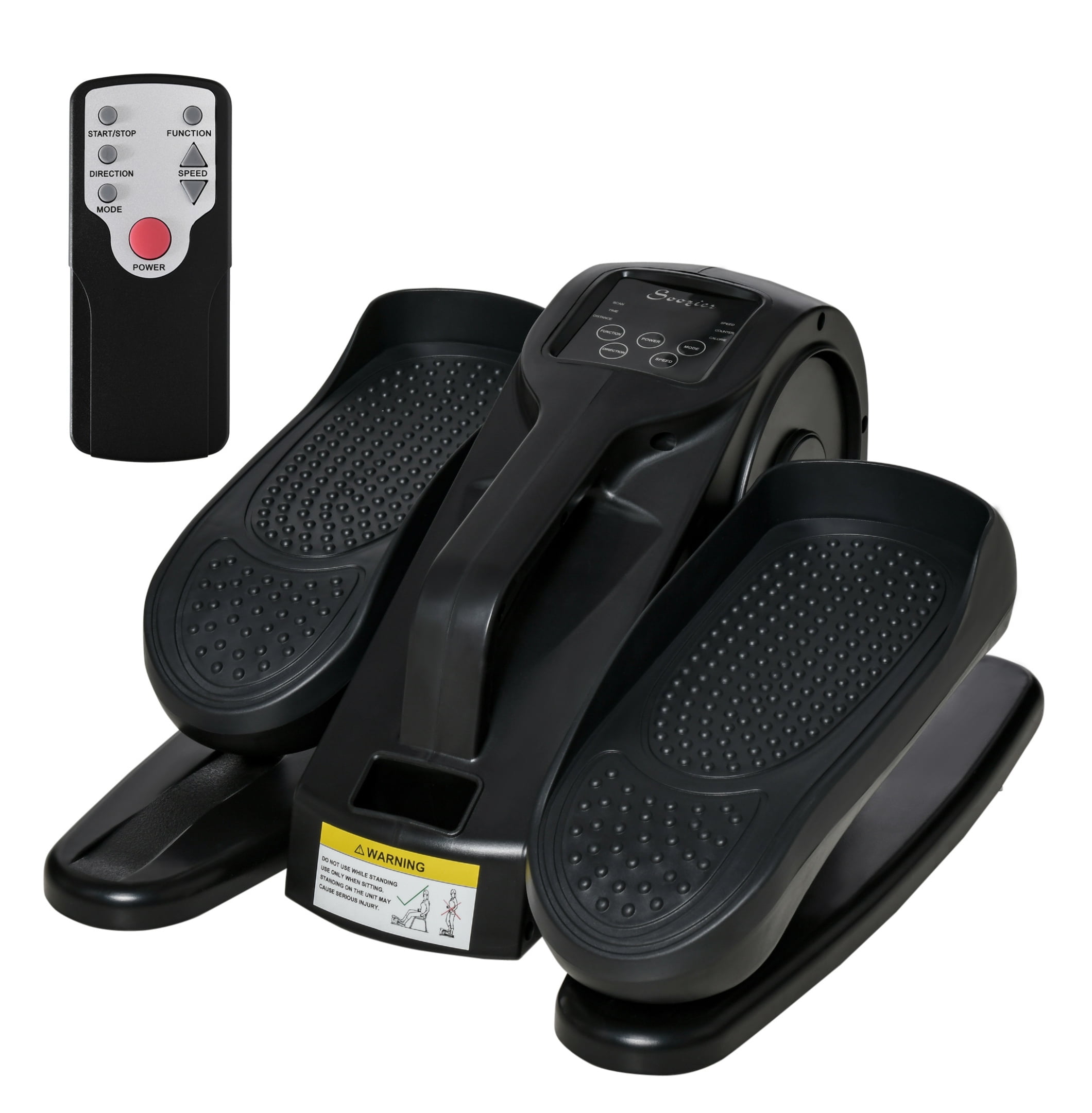 Soozier Powered Foot Pedal Exerciser, Seated Under Desk Bike Elliptical ...