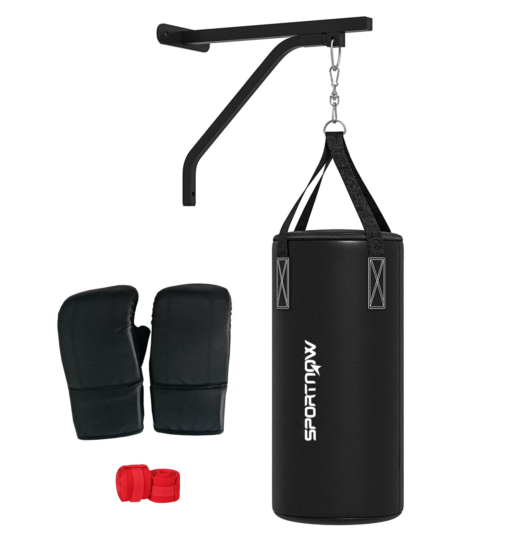 Soozier Unfilled Punching Bag for Adults, Heavy Bag Wall Mount Set with ...