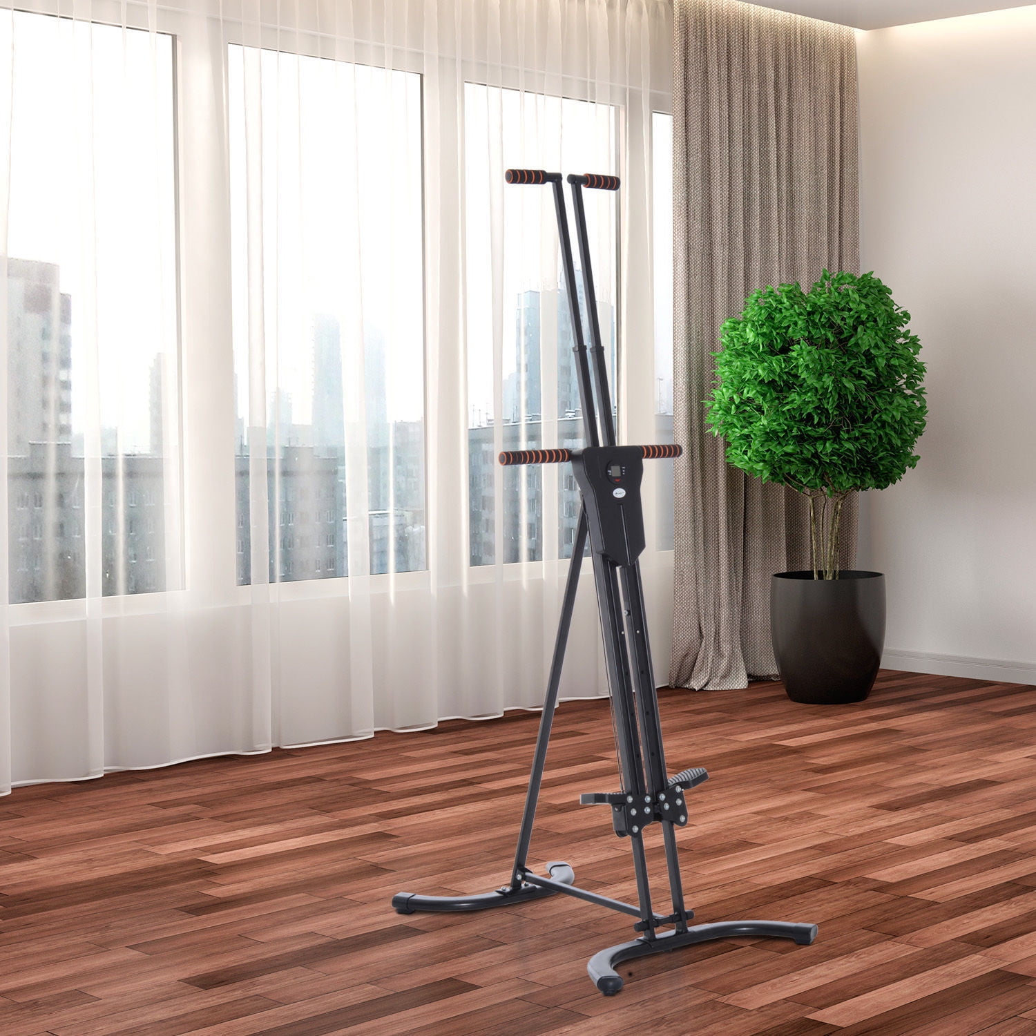 Soozier Portable Fitness Equipment, Adjustable Vertical Climber Machine ...