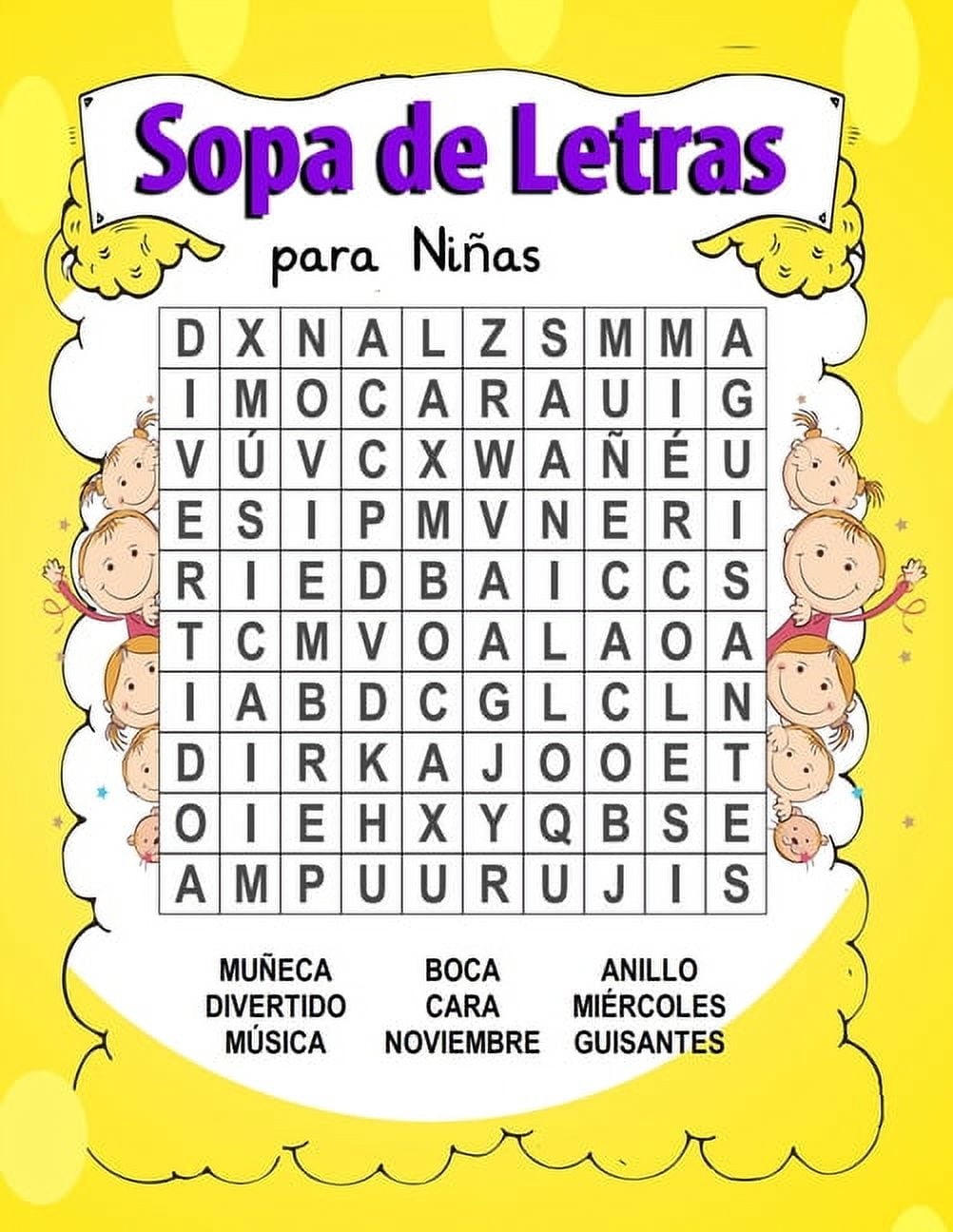 Sopa de Letras para Niñas: 6-8 años Juego didácticos, Entrena la ...