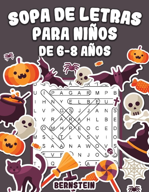 Sopa de letras para Niños de 6-8 años : 200 Sopa de letras con soluciones - Entrena la Memoria y ...