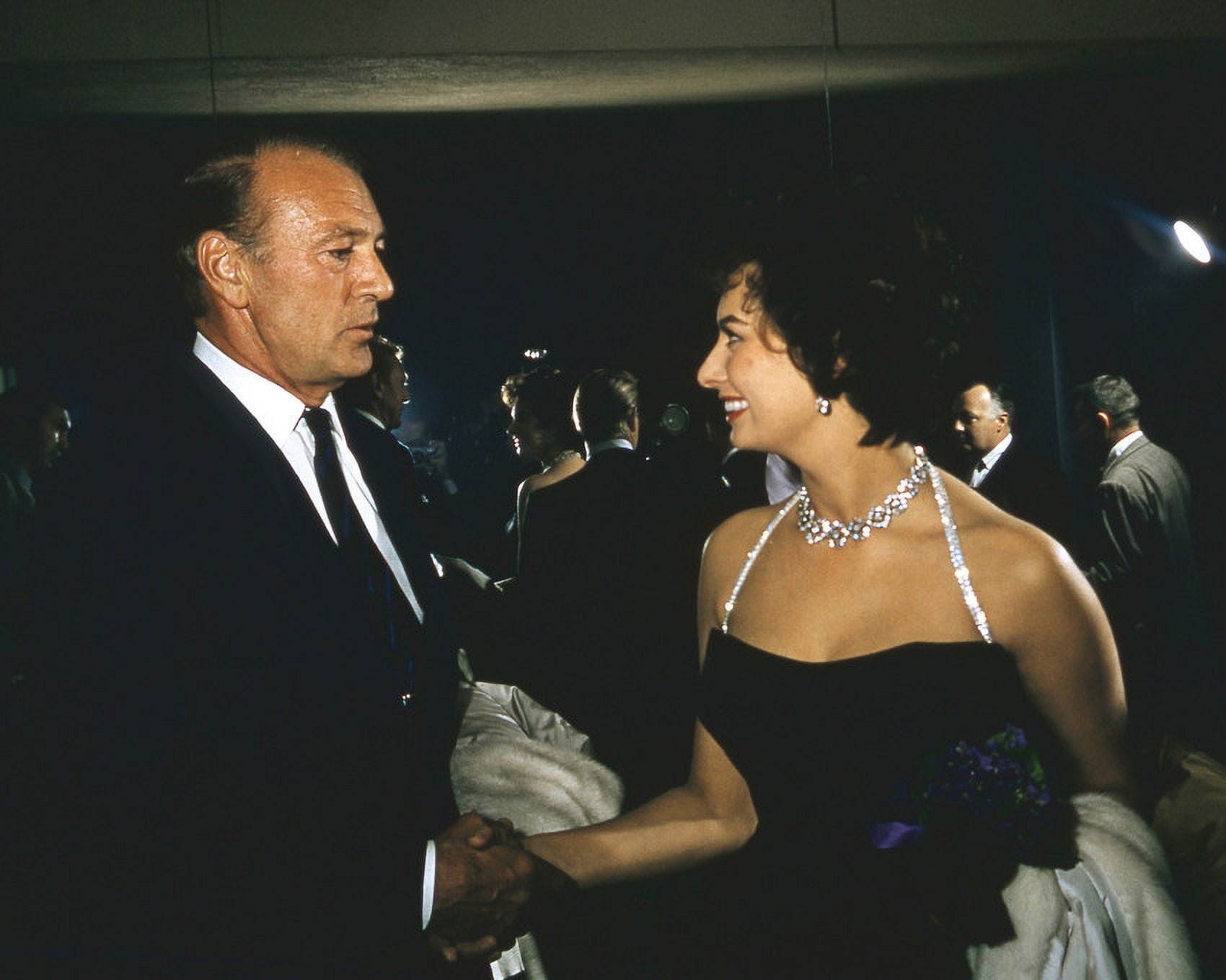 Sophia Loren And Gary Cooper At 1950's Hollywood Party In Her Honor ...