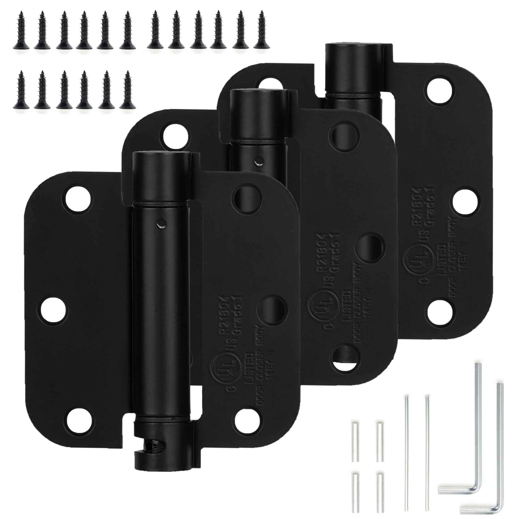 Sophia Self-Closing Door Hinge 3.5 Inch Rounded 5/8 Radius Interior ...