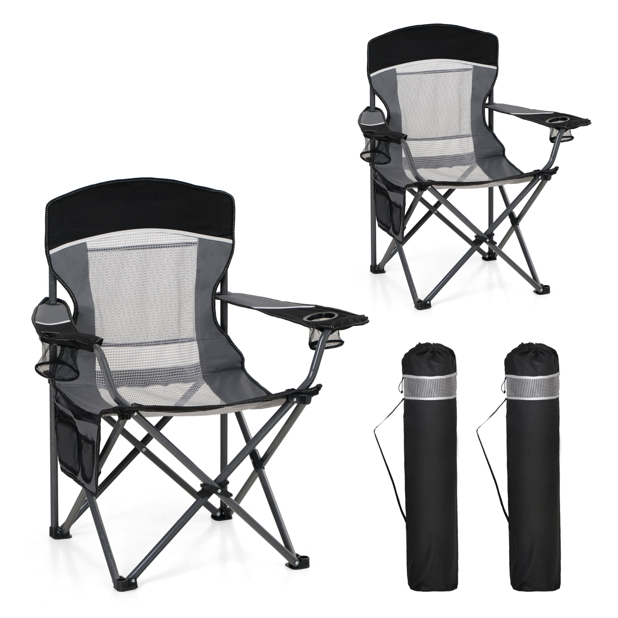 Sophia & William 2 Pack Oversized Camping Chair Portable Mesh Folding ...