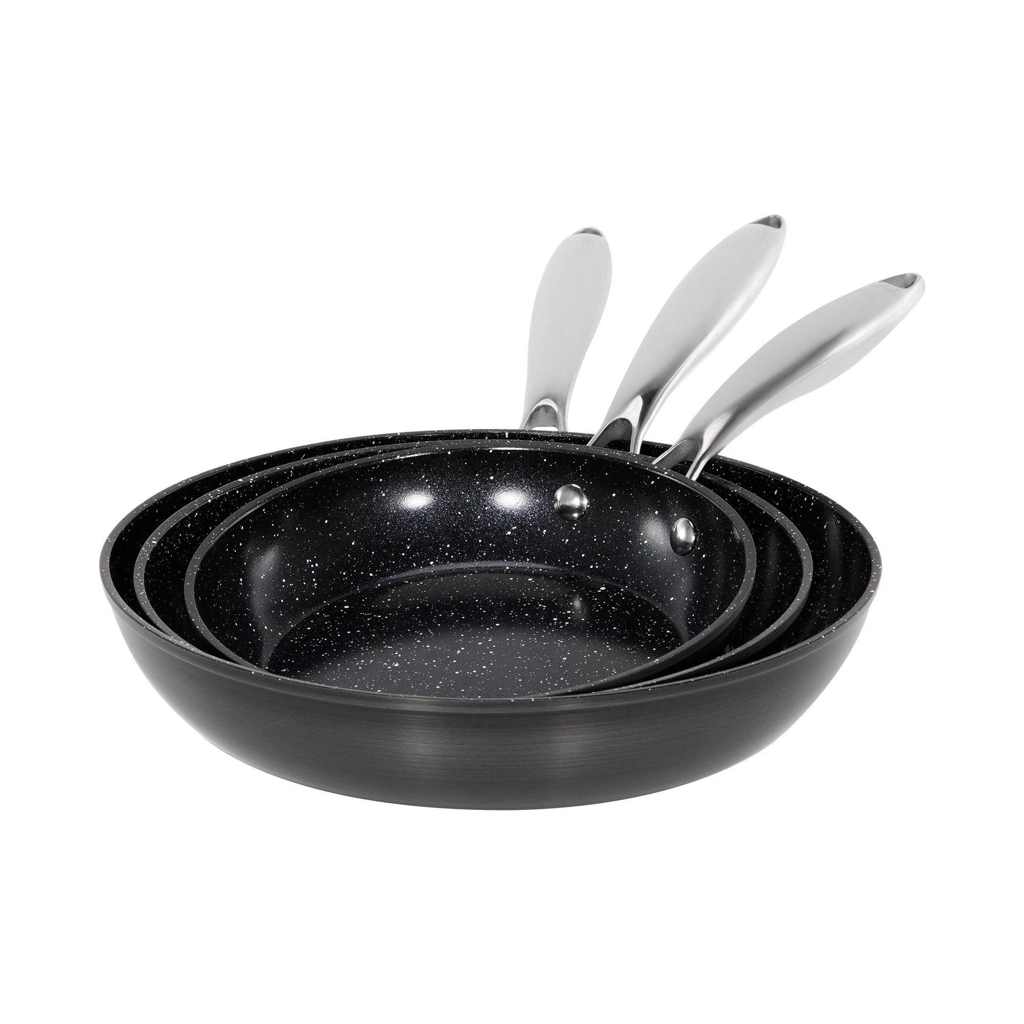 Sophia & William 3 Pieces Hard Anodized Nonstick Fry Pan Set Frying ...