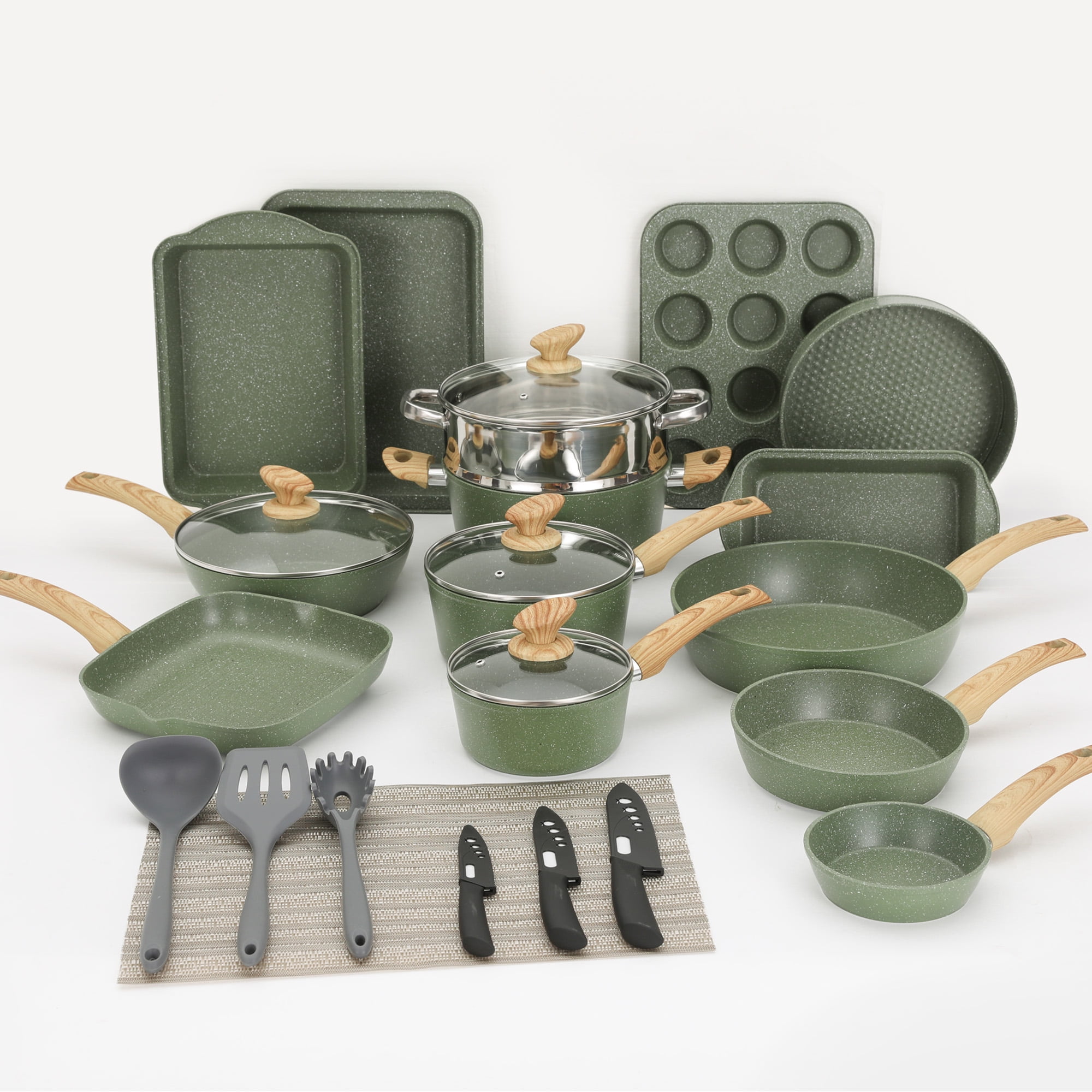 Free Shipping! Sophia & William 30 Pieces Cookware & Bakeware Set Safe ...