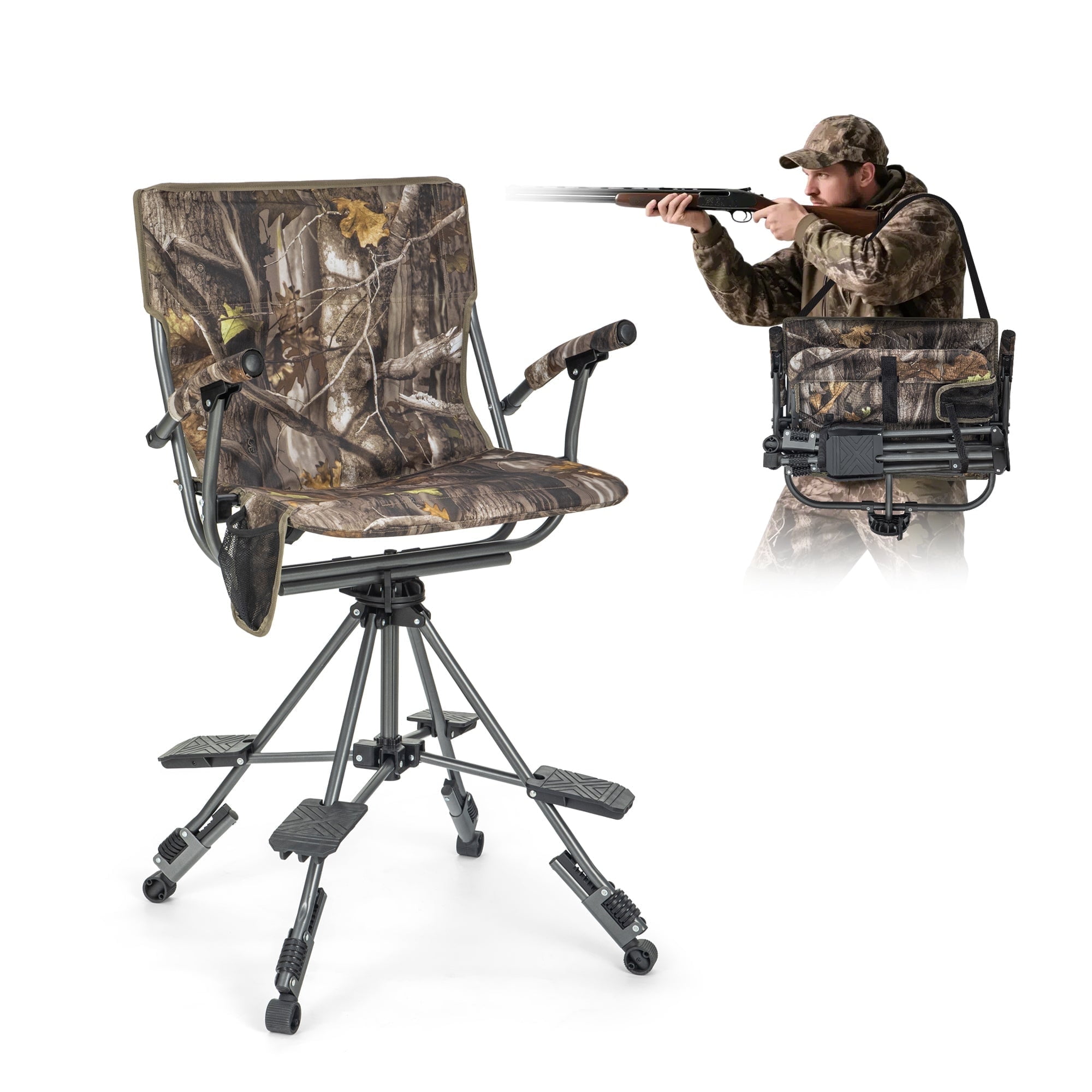 Sophia & William Hunting Chair 360° Silent Swivel Hunting Blind Chair ...