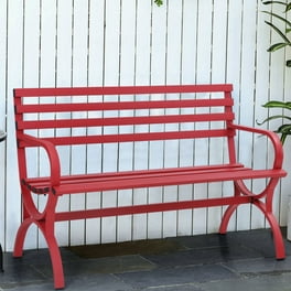 Rustic reclaimed tobacco lath board small decorative garden bench store
