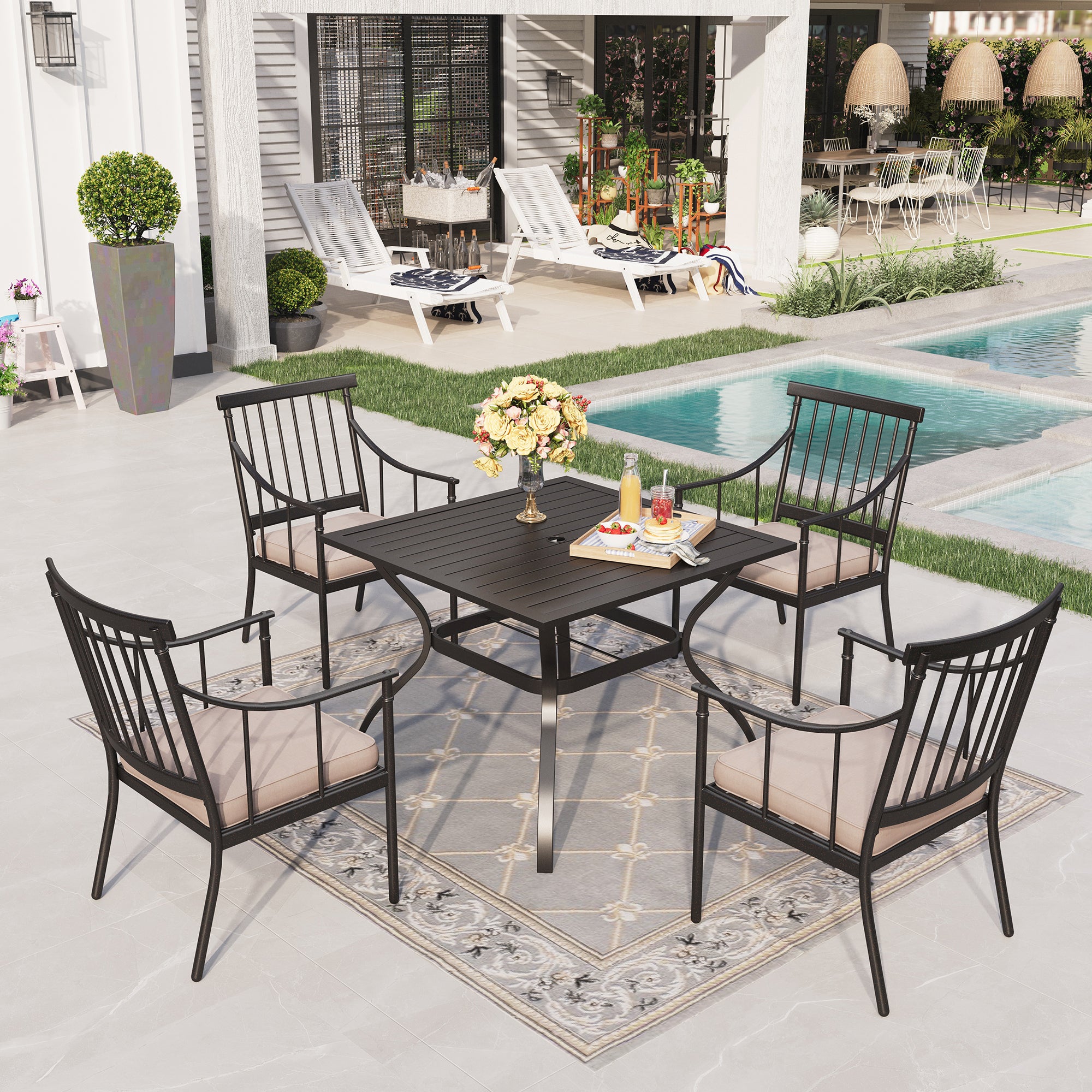 Hanover Montclair 5-Piece Patio Dining Set - Walmart.com