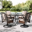 Sophia & William 7Pcs Outdoor Patio Dining Set Metal Cushioned Chairs ...