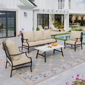Better Homes & Gardens River Oaks Outdoor 5-Piece Wicker Conversation ...