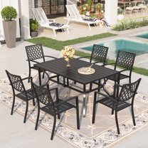 AECOJOY Aluminum 7-Piece Dining Set - Outdoor Patio Furniture with ...