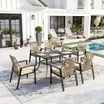 Better Homes & Gardens Tarren 6-Piece Steel Outdoor Dining Set with 4 ...