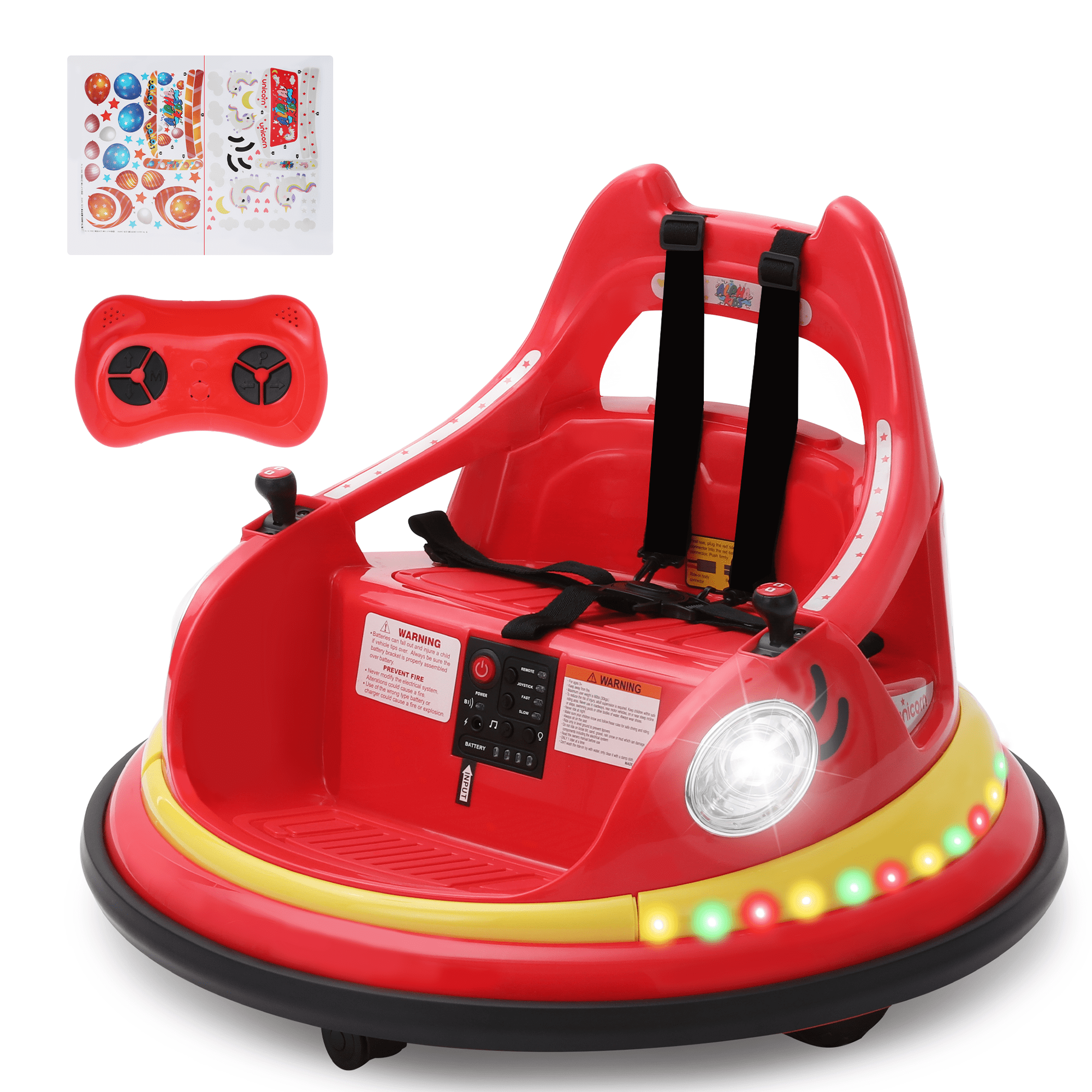 Sophia&William Bumper Car for Kids 12V Battery Powered Ride on w ...