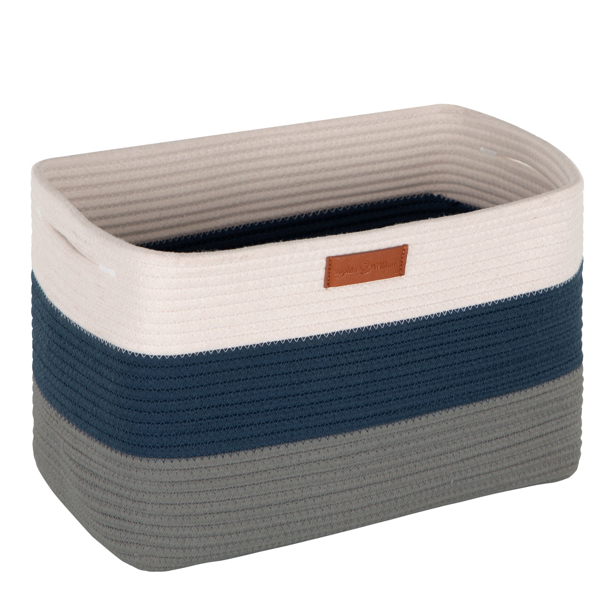 Rectangular Willow Hamper - White - Walmart.com