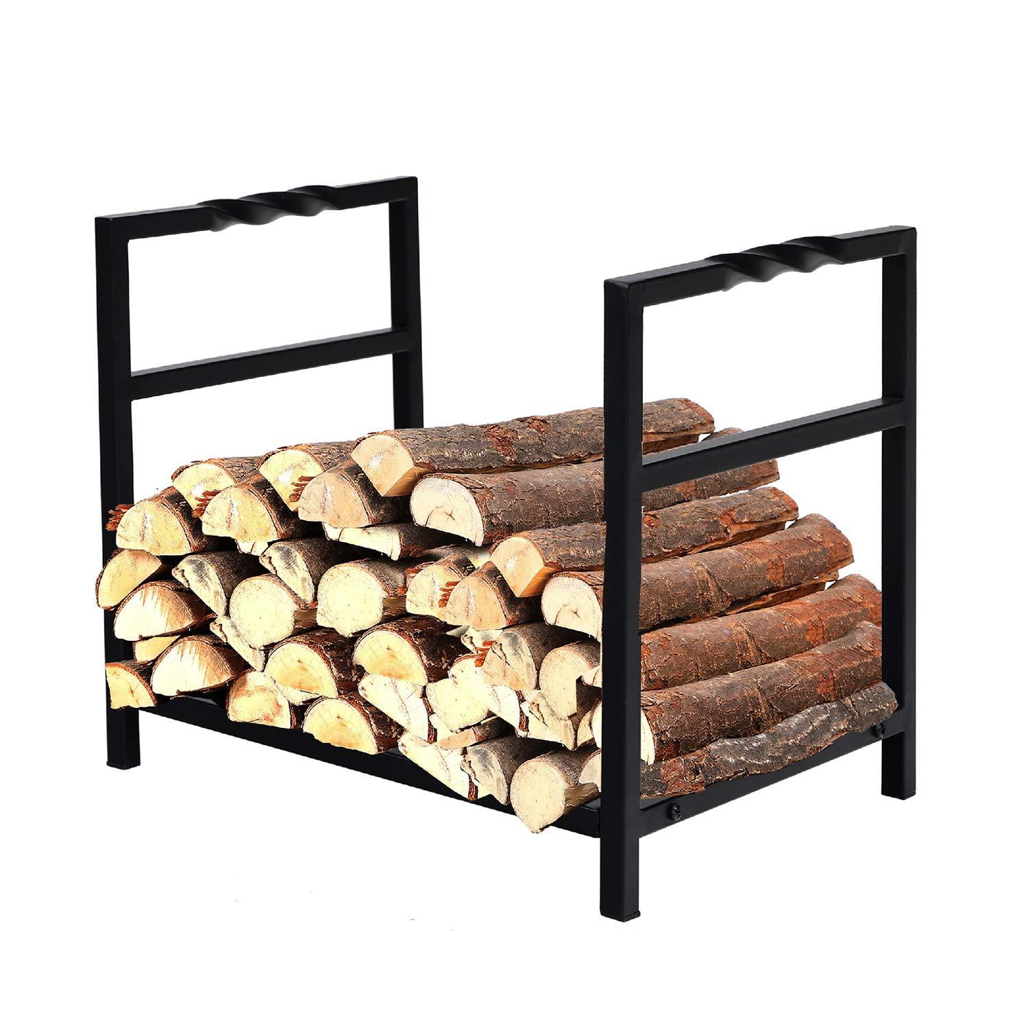 Sophia & William Garden Small Steel Firewood Log Rack Fireside Log Rack ...