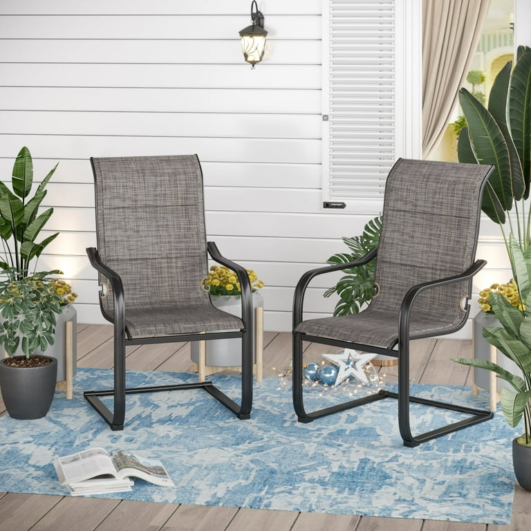 Sophia William Patio C spring Chairs Set of 2 Outdoor Padded Dining Chairs