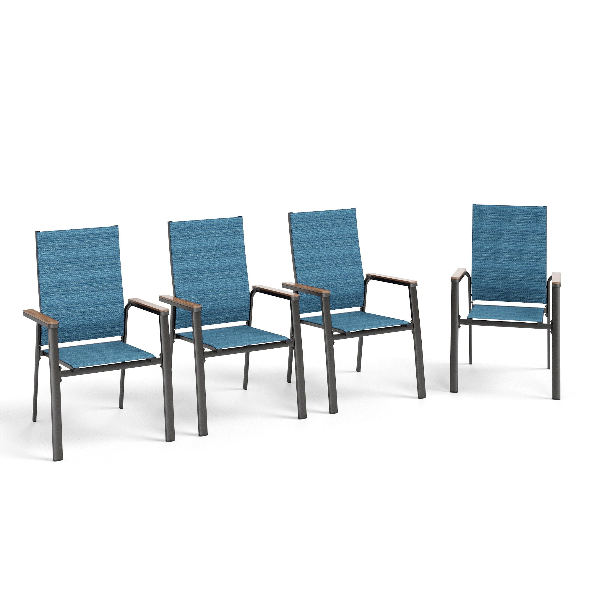 Sophia & William Patio Outdoor Dining Chairs Lightweight Aluminum ...