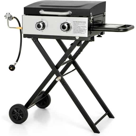 Sophia & William Portable Gas Grill Griddle, Small Propane BBQ grill ...