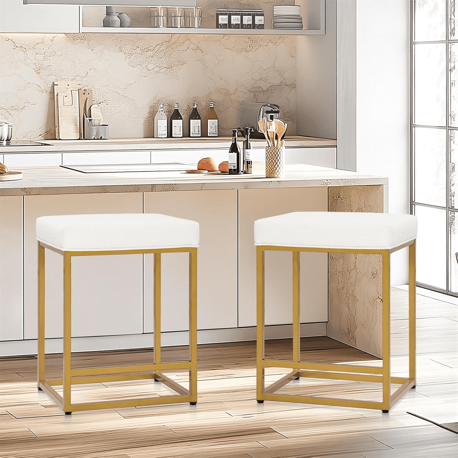 Sophia & William 24" Bar Stools Counter Height Bar Stools for Kitchen ...