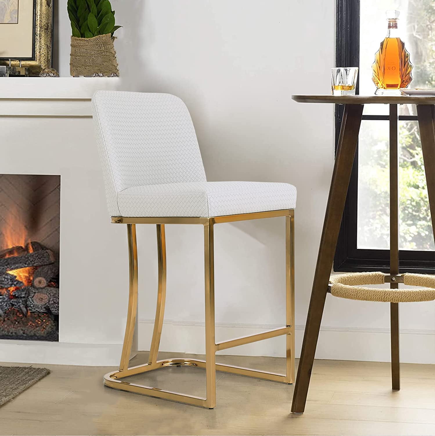 Sophia & William Brown Bar Stools Counter Height 24" Counter Stools for ...