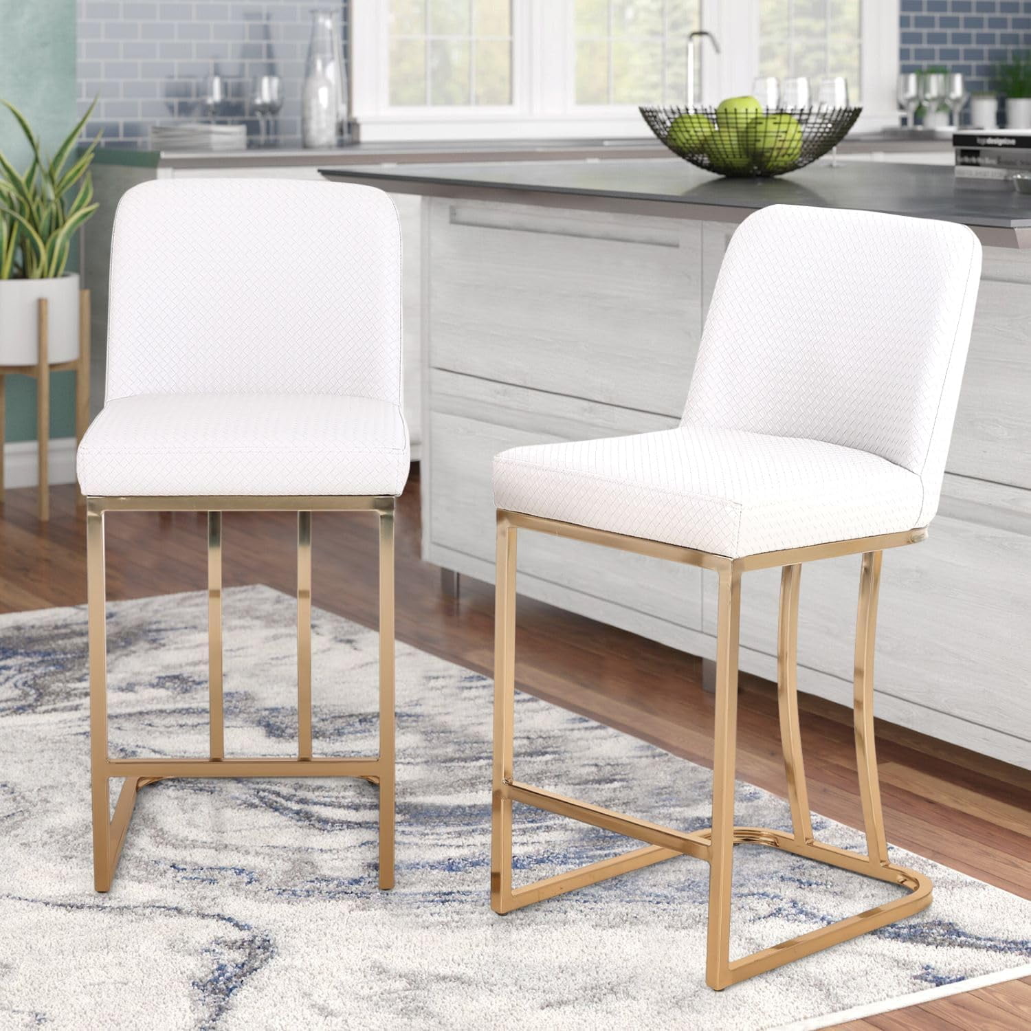Sophia & William Brown Bar Stools Counter Height 24" Counter Stools for ...