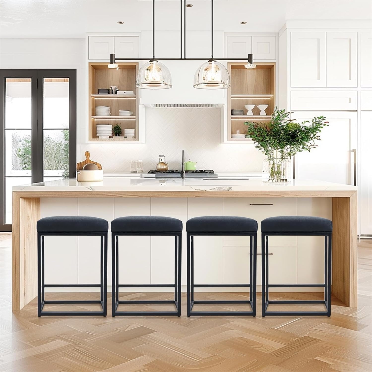 Sophia & William Counter Height 24" Bar Stools Backless Bar Stools for ...