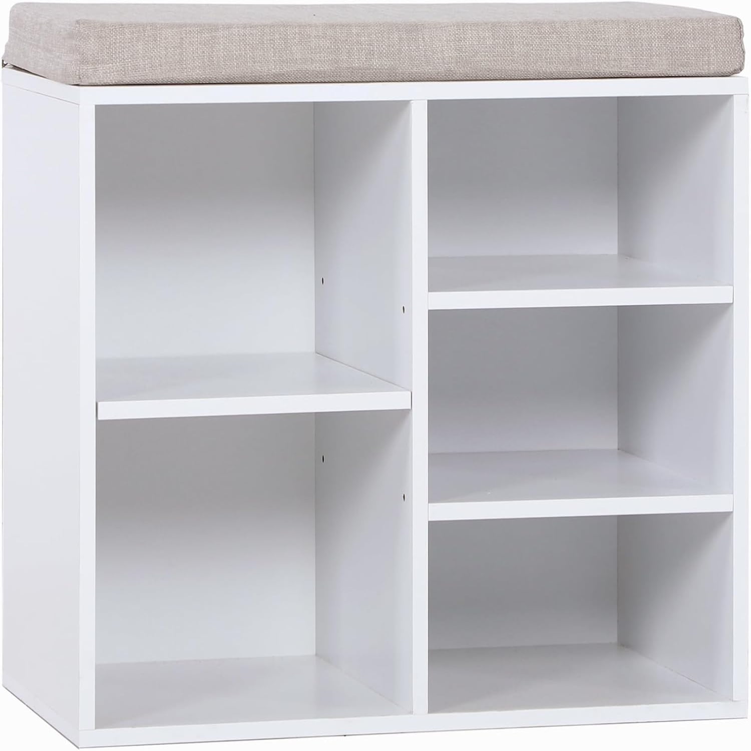 Sophia & William Shoe Bench with Cushion and 3 Compartments Entryway ...