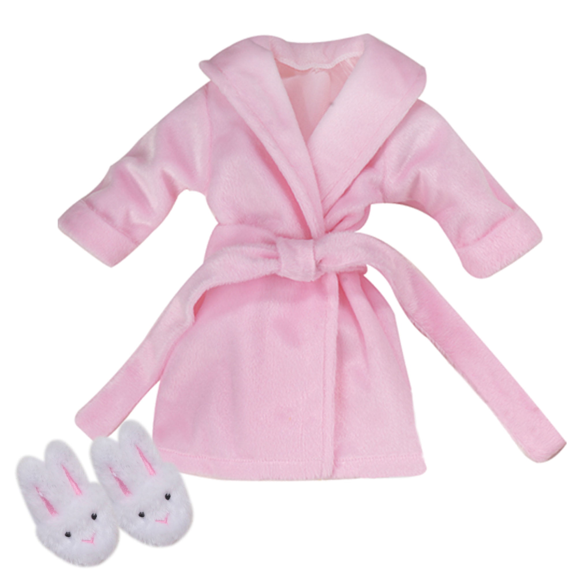 Sophia's Cozy & Soft Spa Day Bathrobe and Fuzzy Bunny Slippers with ...