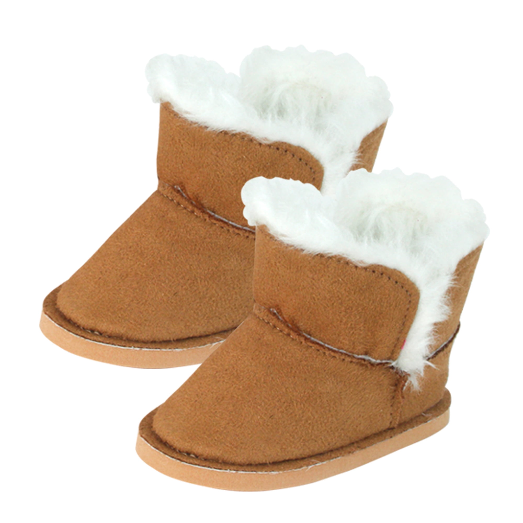 Sophia's Faux Suede Ewe Boots with Fleece Lining for 18 Dolls, Cognac ...
