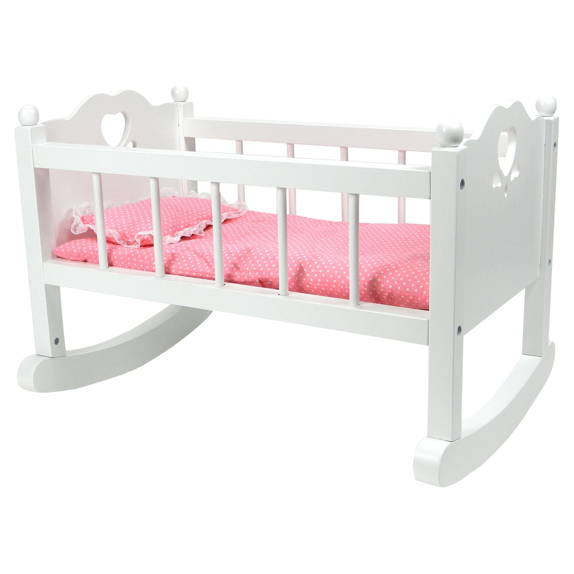 "Sophia's White Baby Doll Rocking Crib, Kids Play Furniture Bed for 15 ...