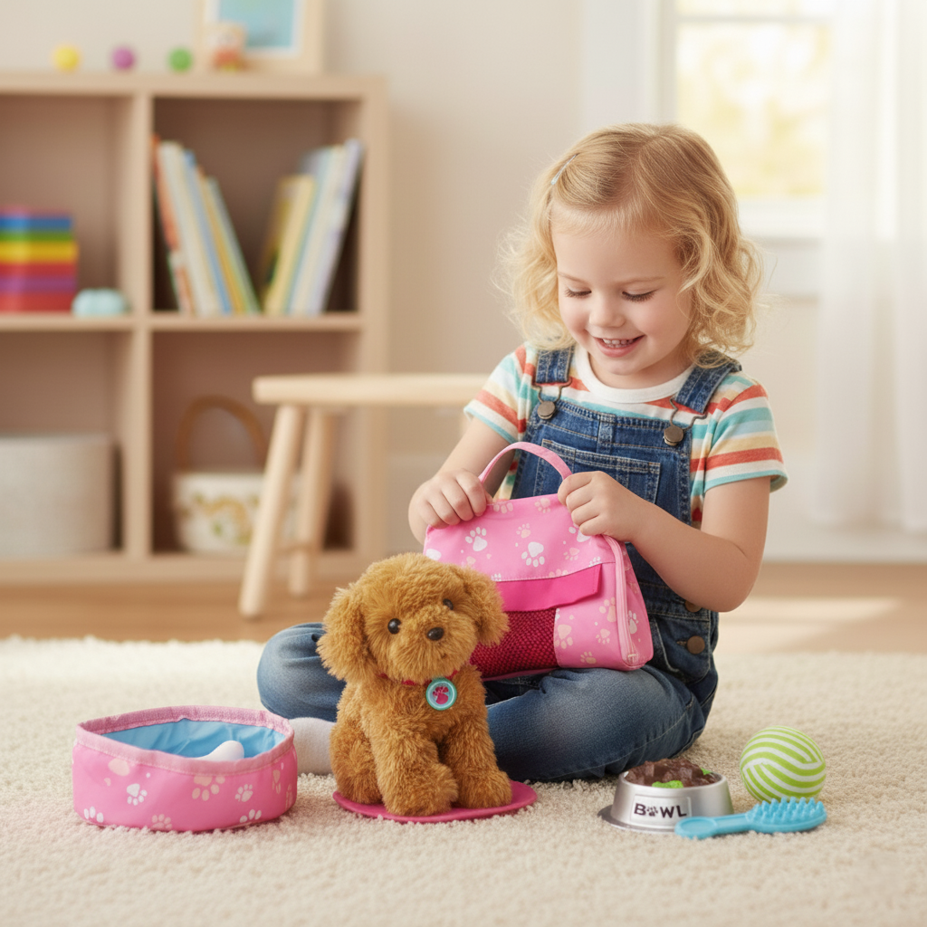 "Sophia's 18"" Doll Real Life Cute Toy Pup: 8 pc. Set with Plush Golden ...