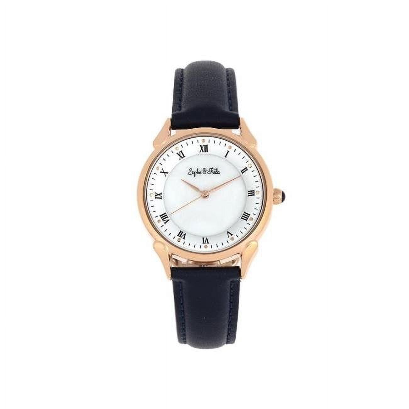 Sophie & Freda SAFSF5504 Mykonos Mother Of Pearl Leather Band Watch ...