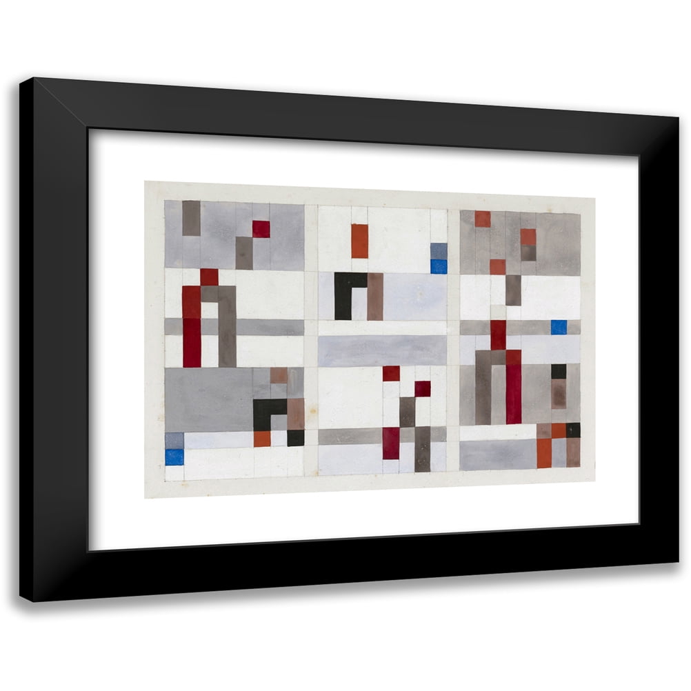 Sophie Taeuber-Arp 24x18 Black Modern Framed Museum Art Print Titled ...