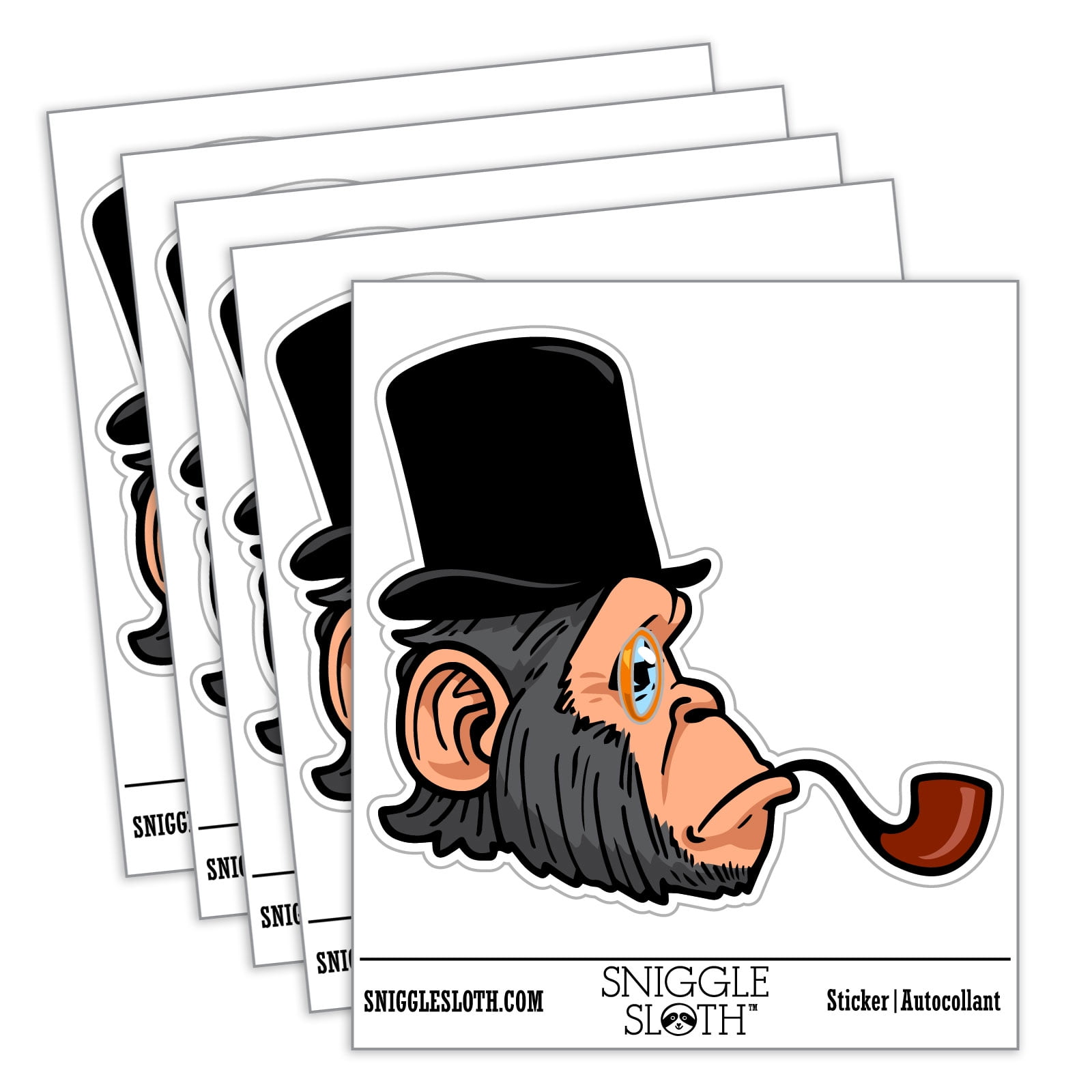 Sophisticated Chimp Ape Monkey Top Hat Pipe Car Window Bumper Water ...