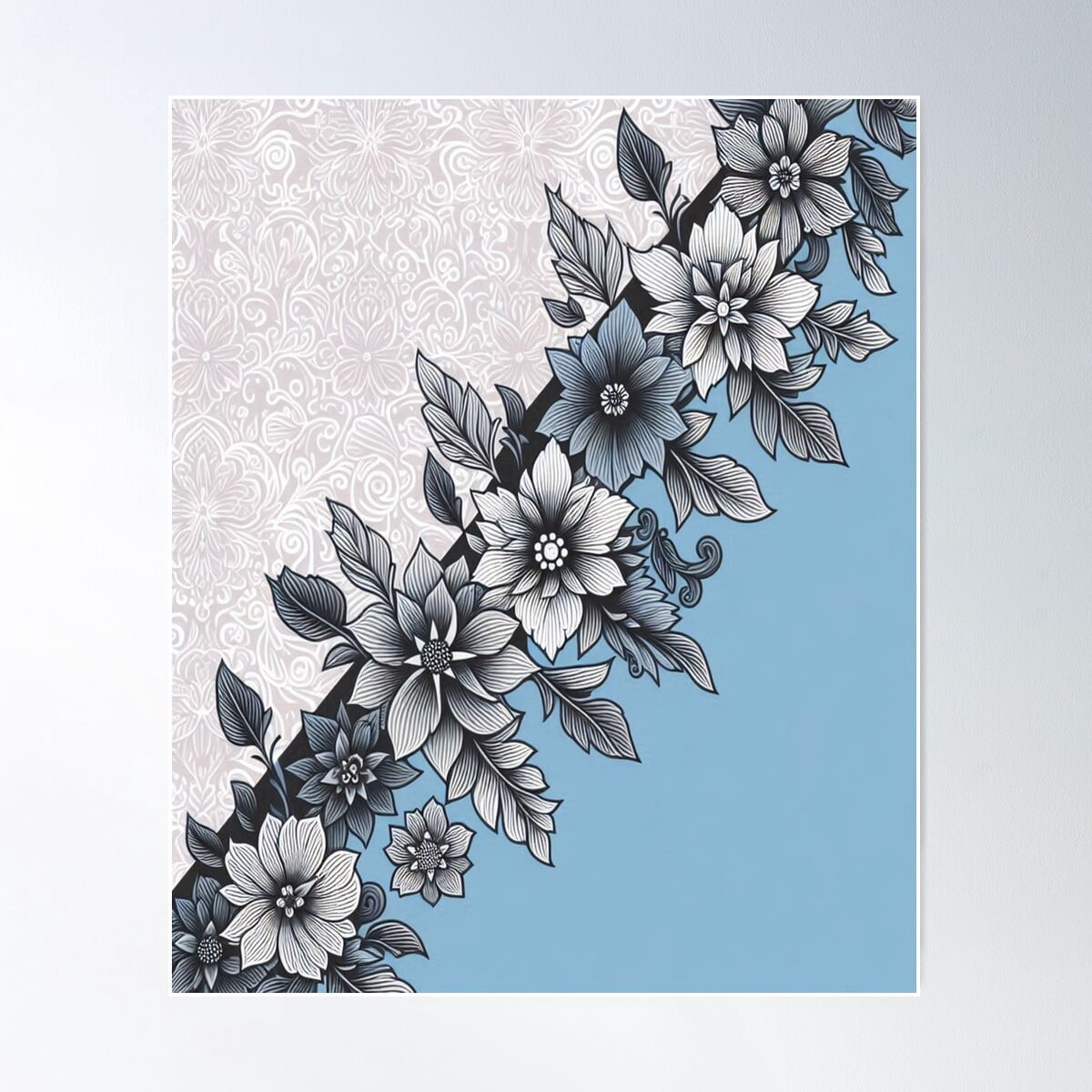 Sophisticated Floral Patterns For Art Lovers #4 Poster Wall Art, Modern ...