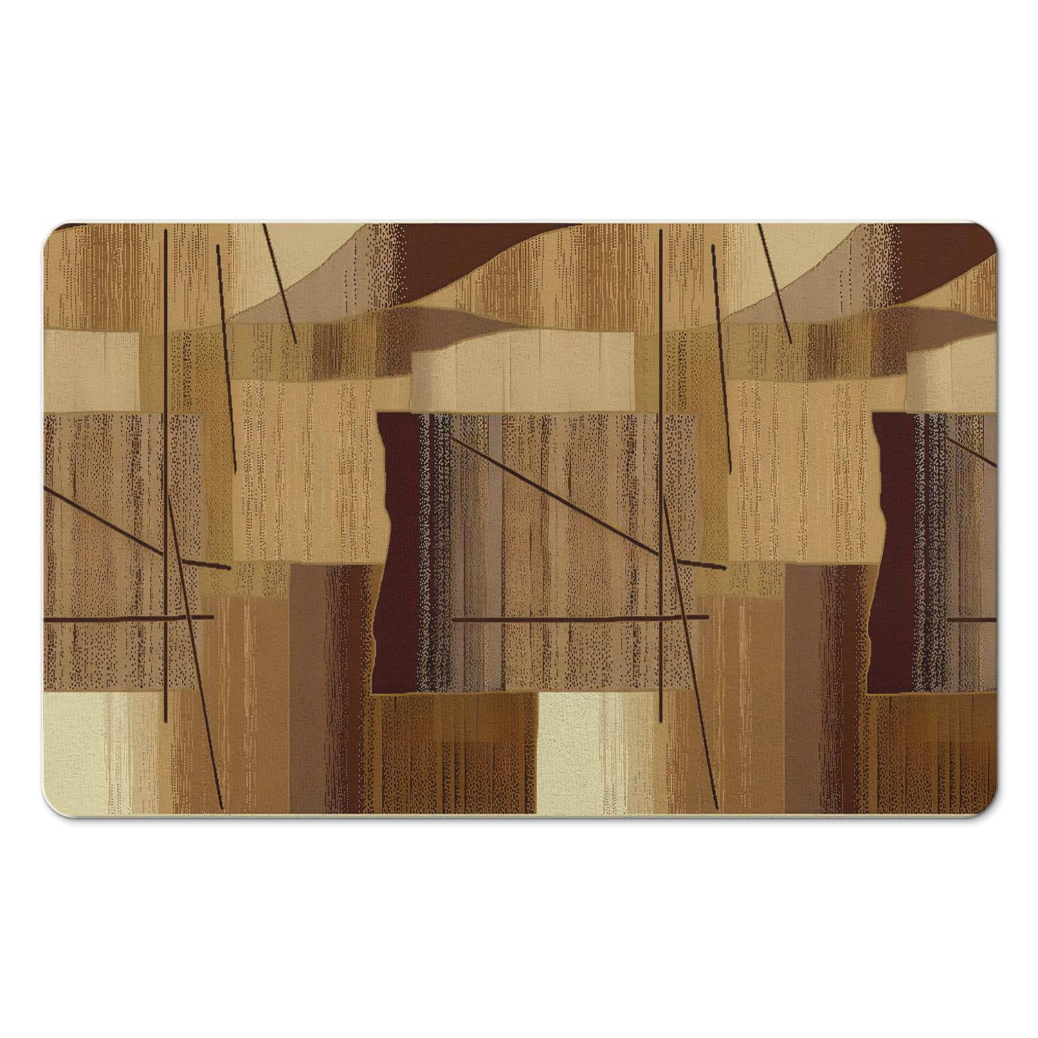 Sophisticated Indoor Area Rug, 20x32 inch, Slate, Modern Geometric ...