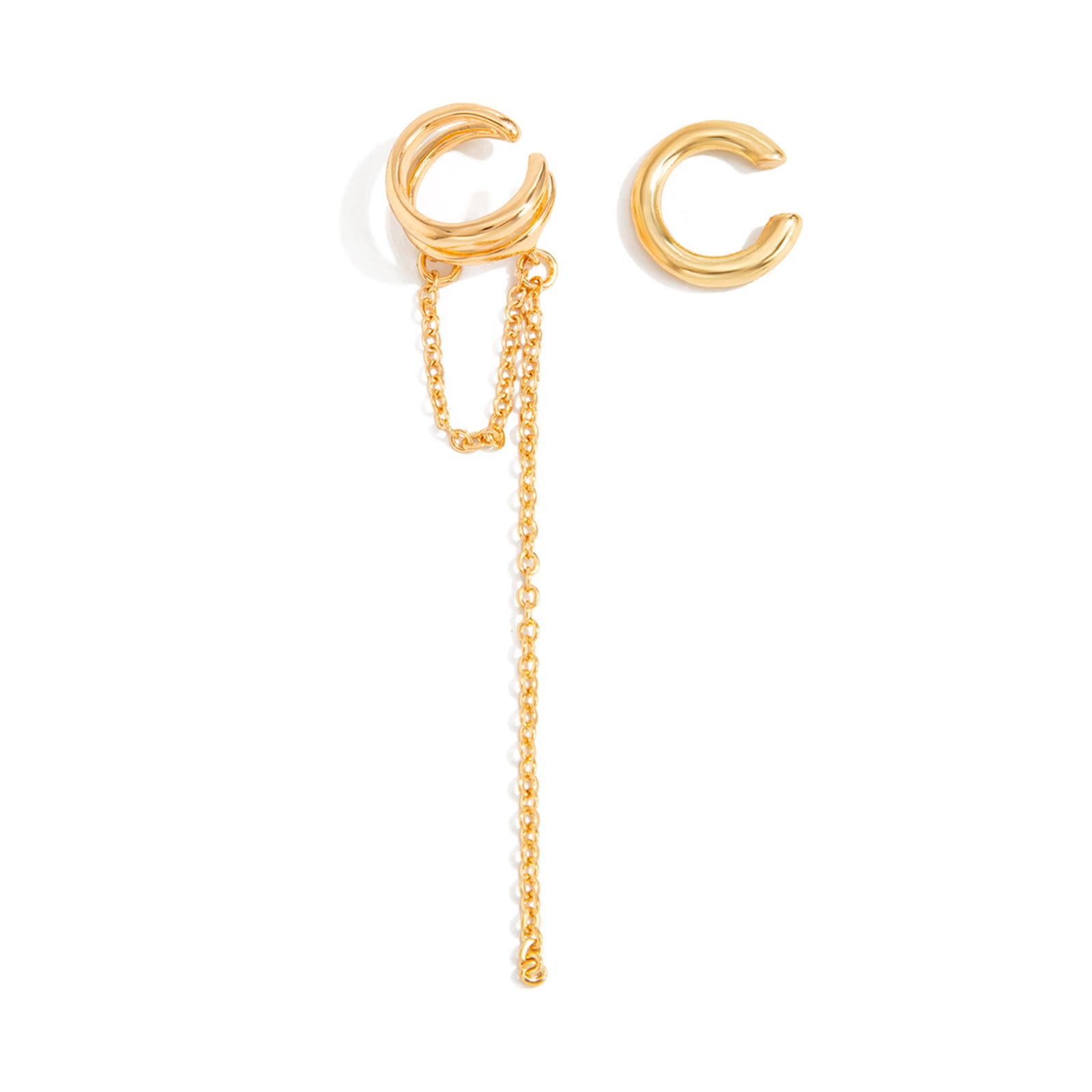 Sophisticated Long Fringe Ear Cuffs Clip on Ear Jewelry Not Piercing ...
