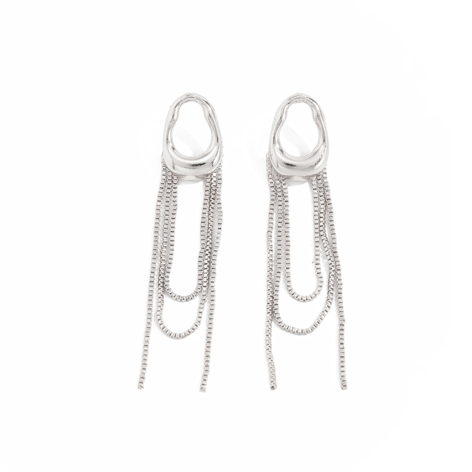 Sophisticated Long Fringe Ear Cuffs Clip on Ear Jewelry Not Piercing ...