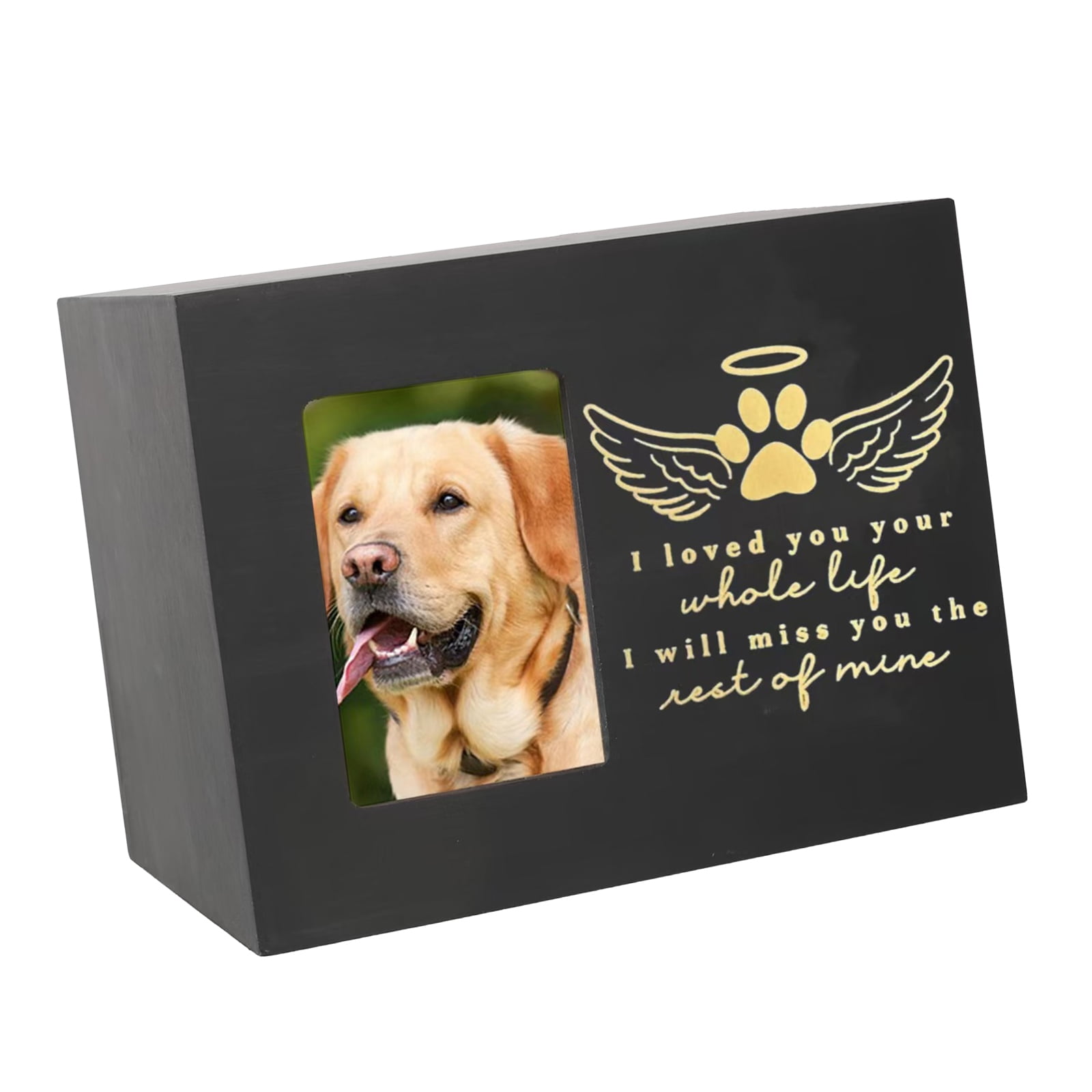 Sophisticated Pet Ashes Container With Photo Frame Pet Memorials Resins ...