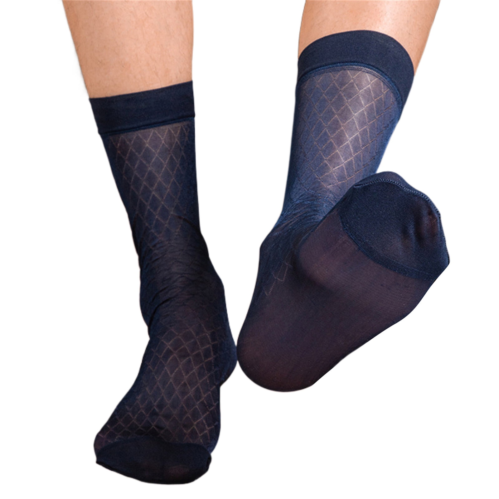 Sophisticated Sheer Mens Business Suit Dress Socks Nylon See Through ...