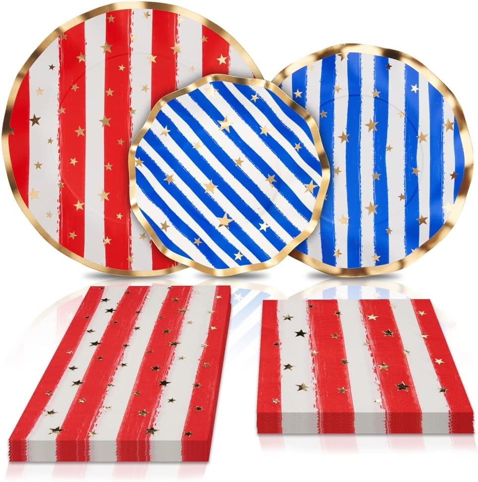 Sophistiplate 64Pcs Tableware Set. Decorative Paper Plates. Premium ...