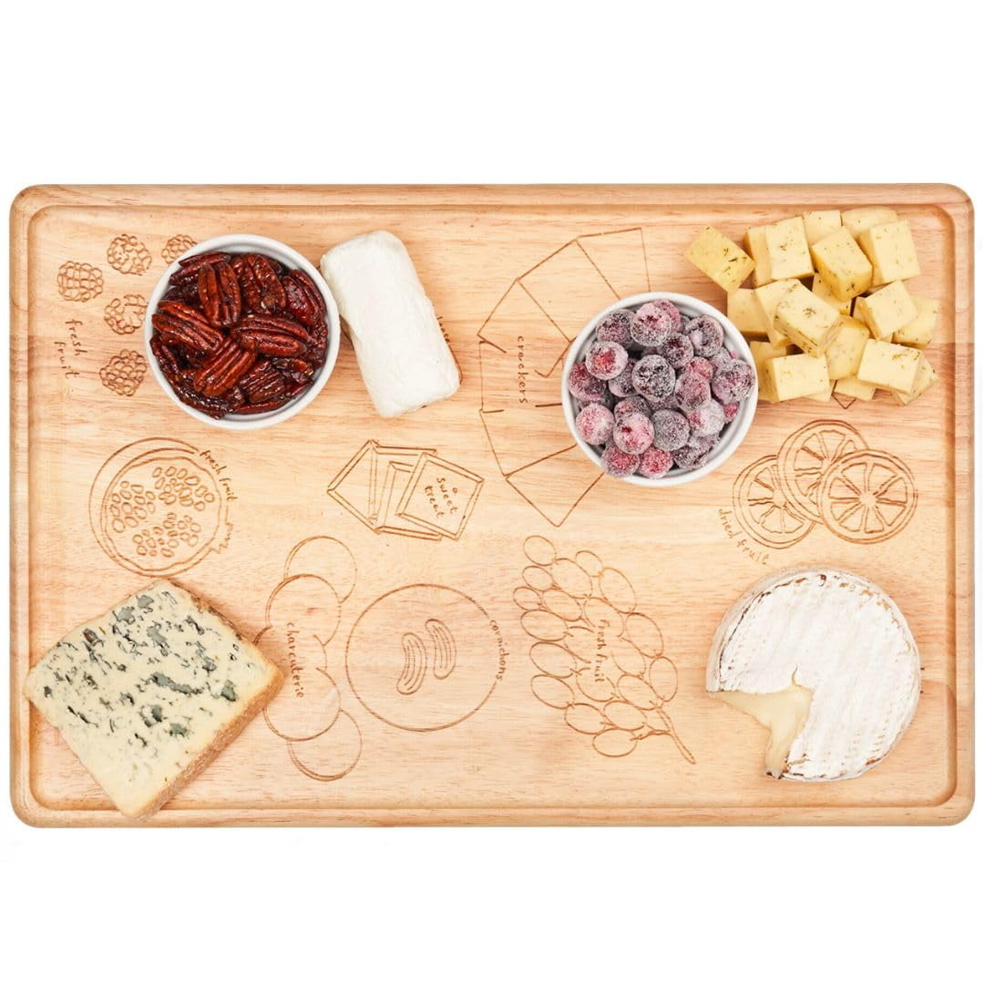 Sophistiplate Rectangle Charcuterie Board BDF32 with Placement Guide ...