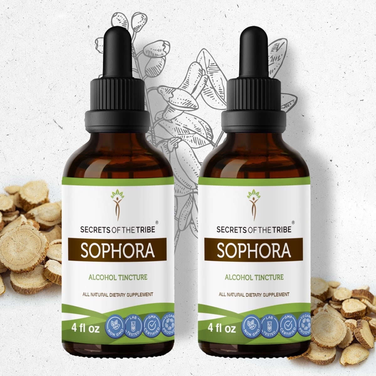 Secrets Of The Tribe Sophora Tincture Dietary Supplement, Natural ...