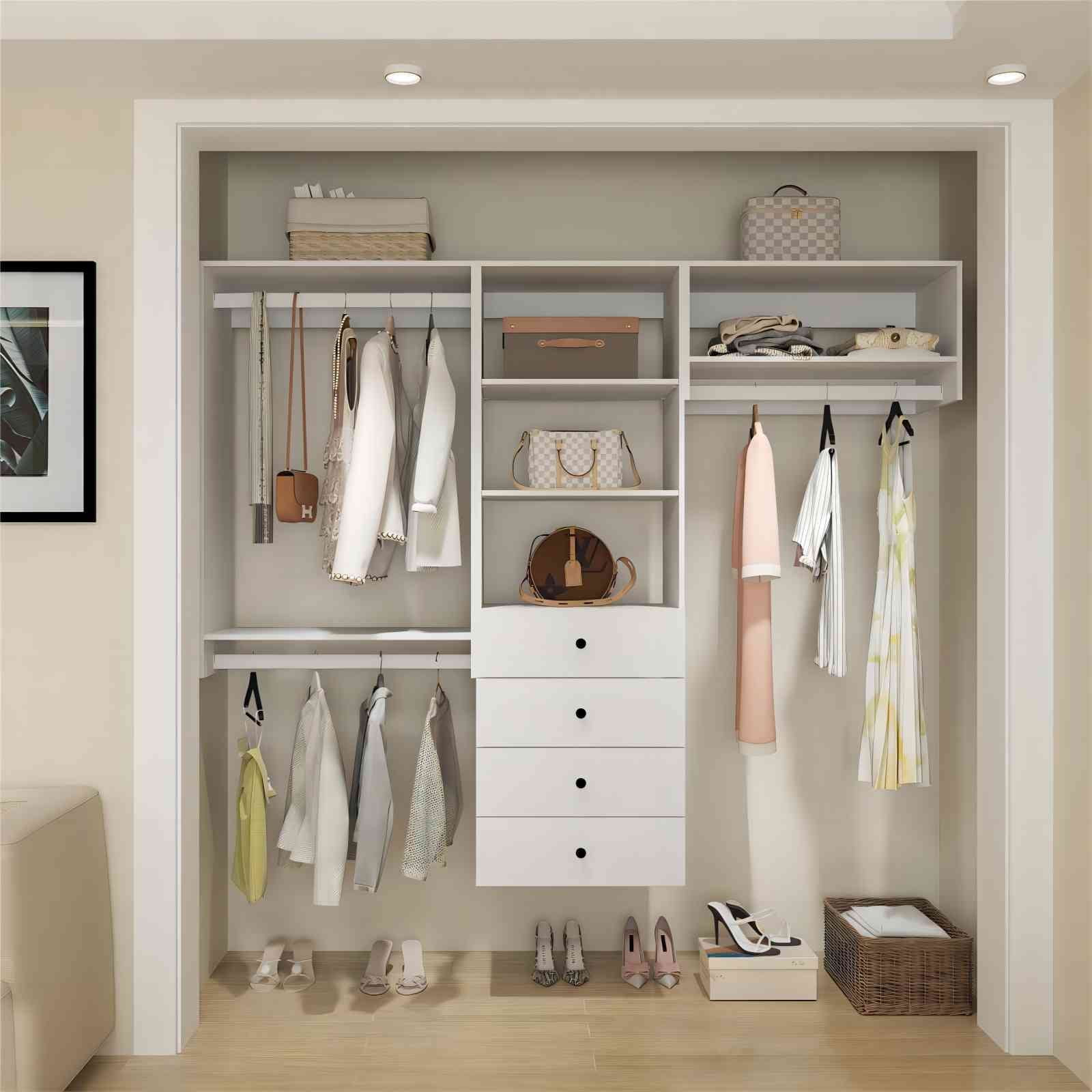Sophshelter Modular Closet Storage System: Wall-Mounted Cabinet with 3 ...
