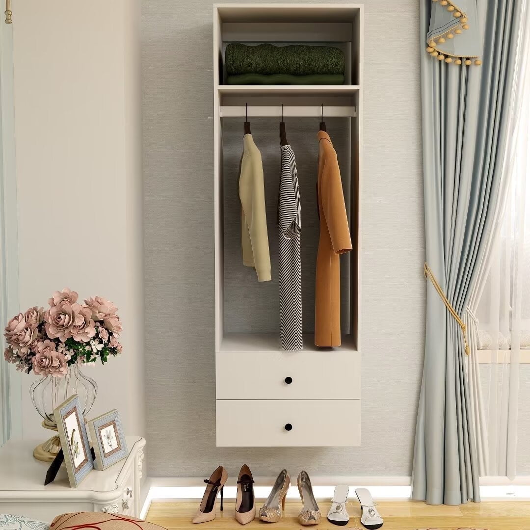 Sophshelter Modular Wall Mount 2 - Drawers Wooden Closet Organizer ...