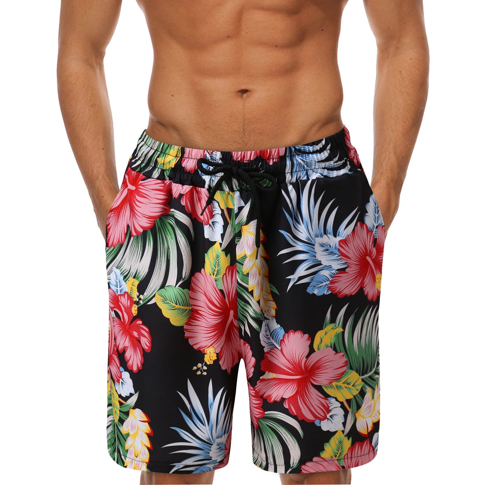 Sopiago Cartoon Mens Swimtrunks Mens Swim Trunks Men's Summer Plus Size ...