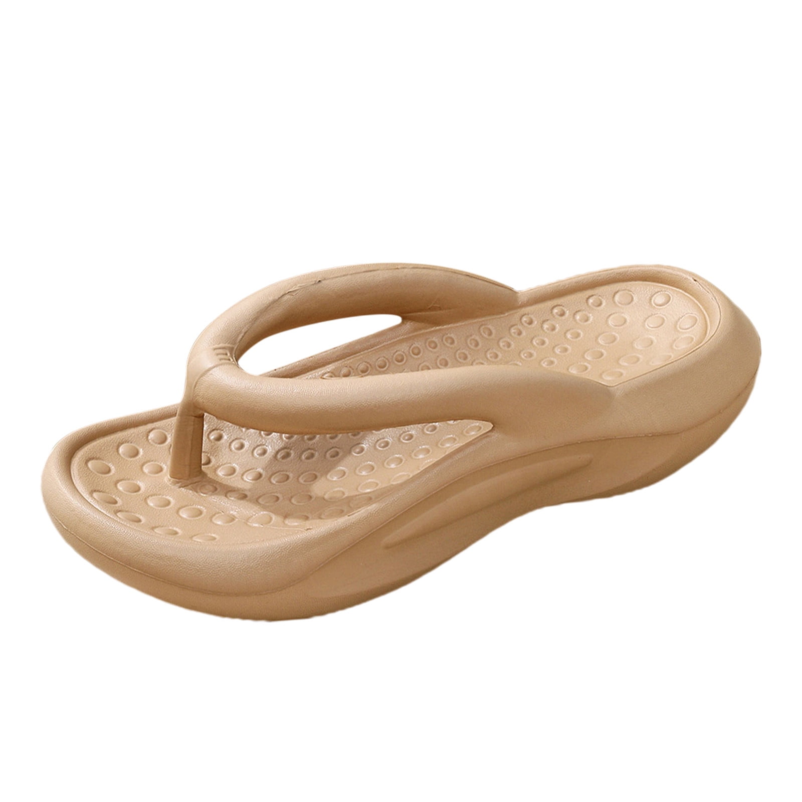 Sopiago Dressy Flip Flops for Women Womens Slip On Block Heel Sandals ...