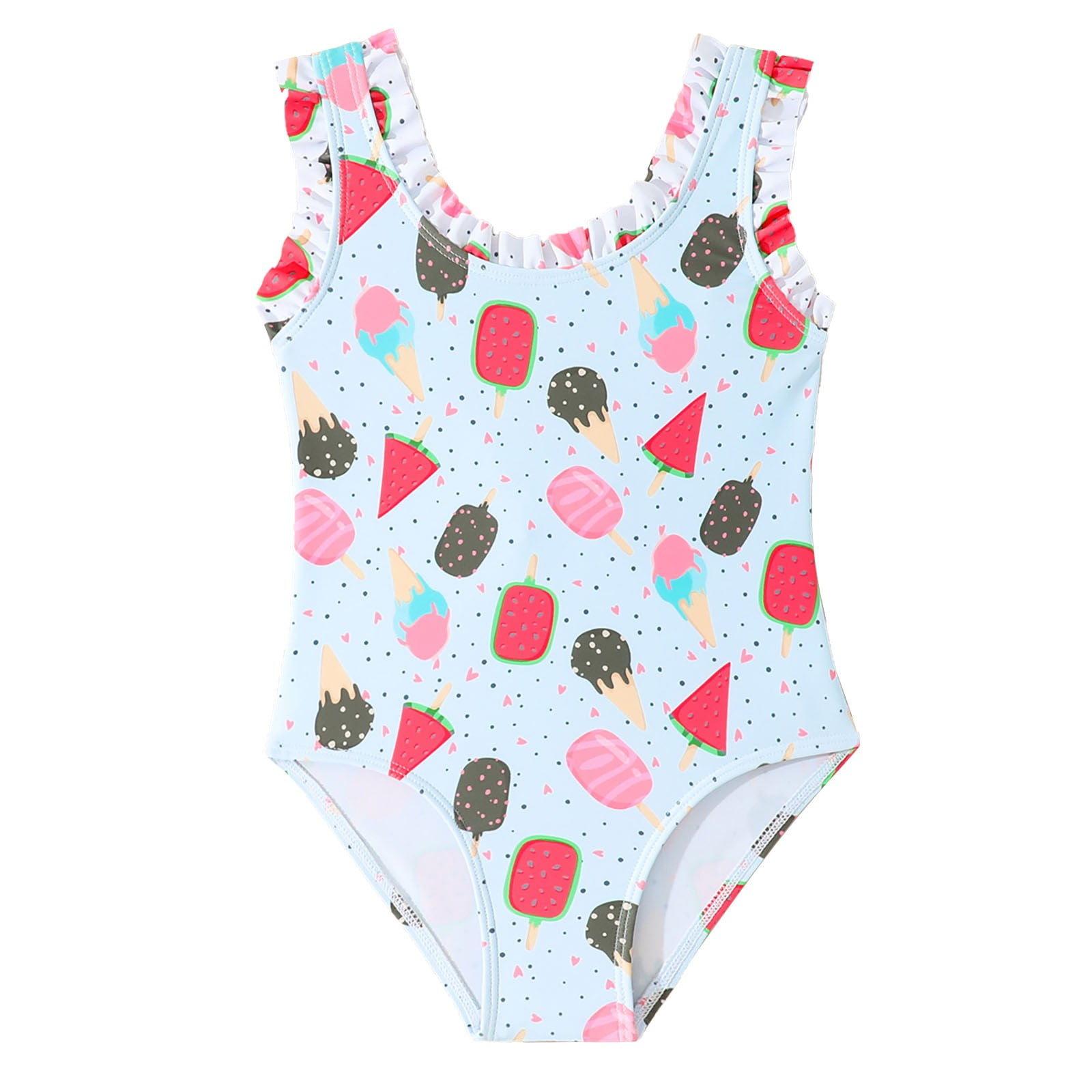 Sopiago Girls Cute Flower Swimsuit One Piece Bathing Suit Toddler Beach ...